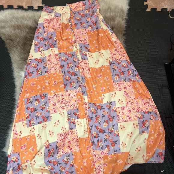 Free People | Skirts | Floral Patchwork Maxi Skirt Multicolor | Poshmark